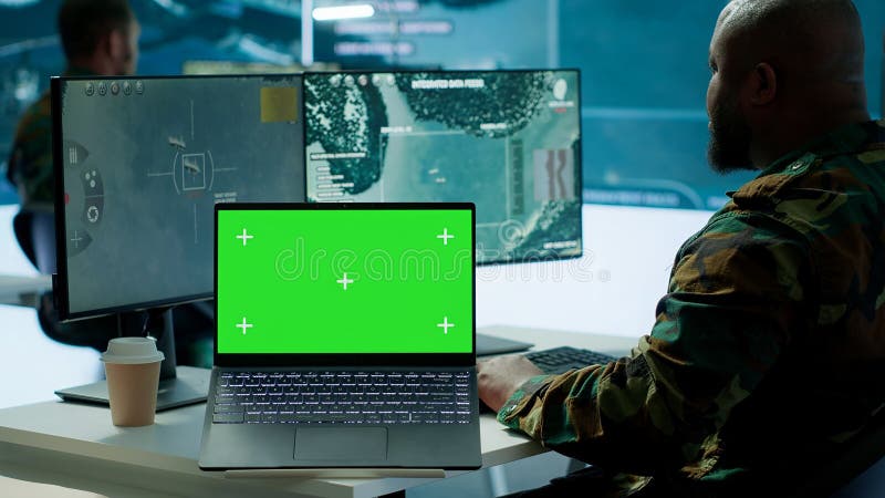 It Expert Collecting Real Time Information Next To Isolated Chroma Key ...