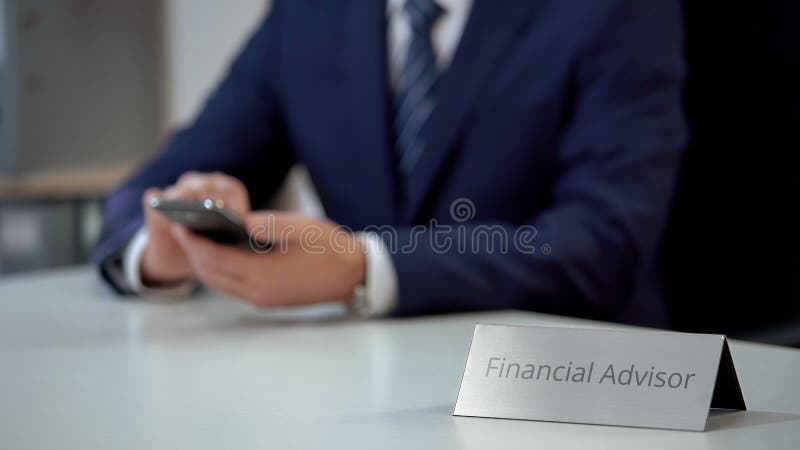 Expert Financial Advisor Using Mobile App on Smartphone, Planning ...