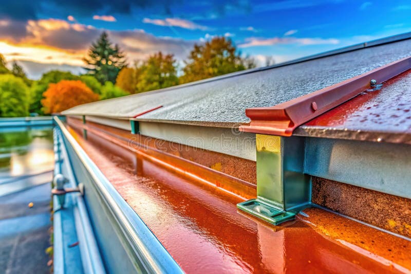 Expert Flat Roof Repair Addressing Gutter Railing Issues Metal Flashing ...