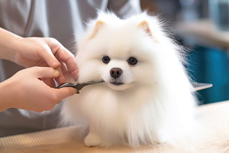 Expert Grooming Service: Spitz Dog S Trim Stock Illustration ...
