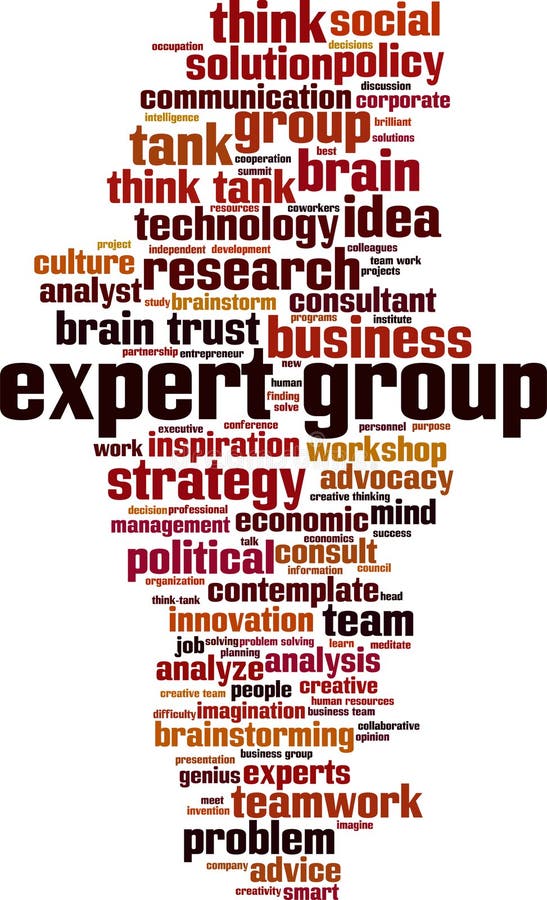 Expert group word cloud stock vector. Illustration of solution - 283331958