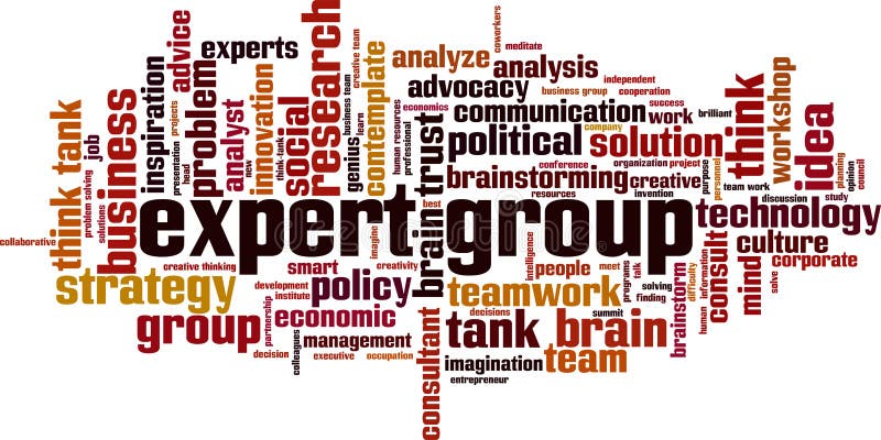 Expert group word cloud stock vector. Illustration of idea - 168111742