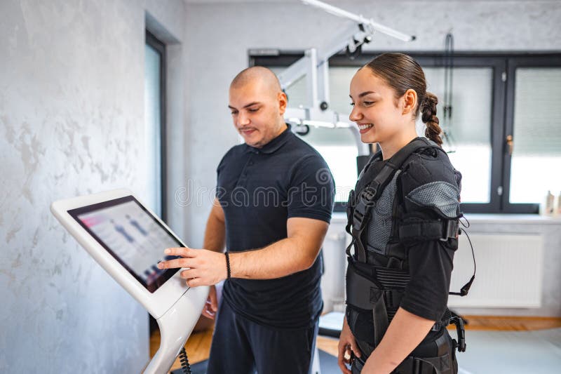 Advanced Muscle Stimulation Training Session Stock Photo - Image of ...