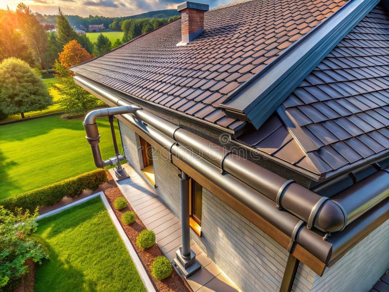 Expert Gutter Installation a BirdsEye View of Precision Roofing System ...