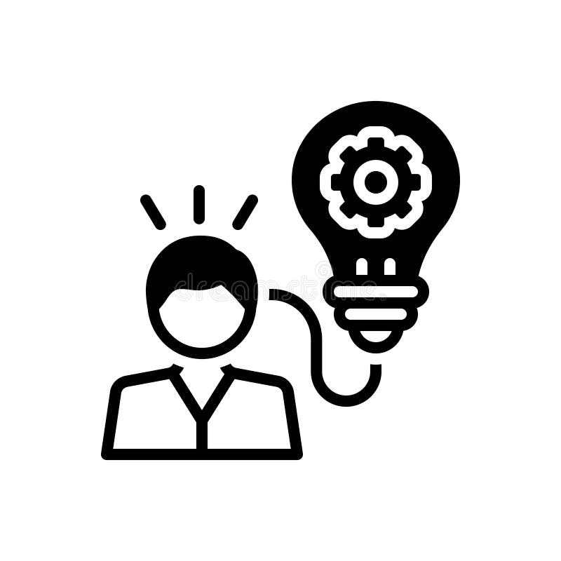 Black Solid Icon for Expert, Development and Learning Stock Vector ...