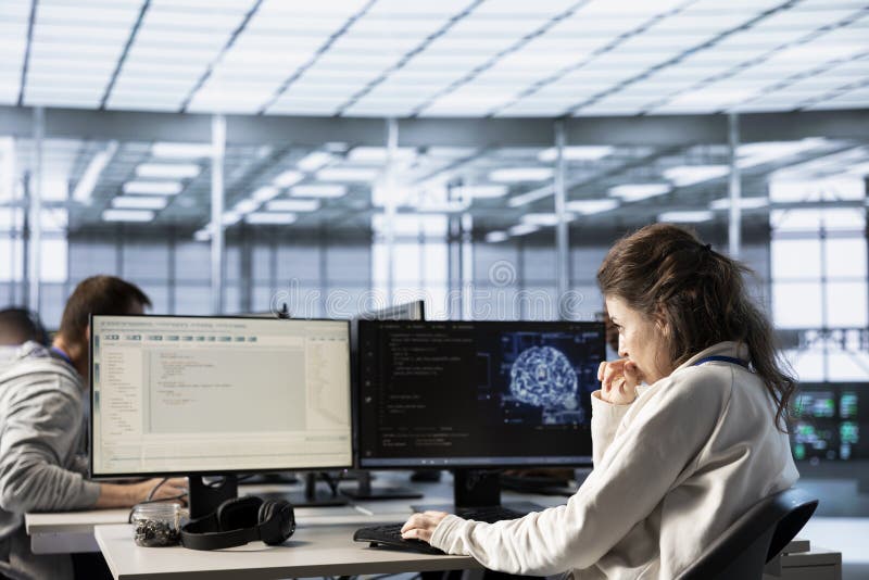 It Expert Integrating AI Driven Automation in Server Hub Operations Stock Photo - Image of ...