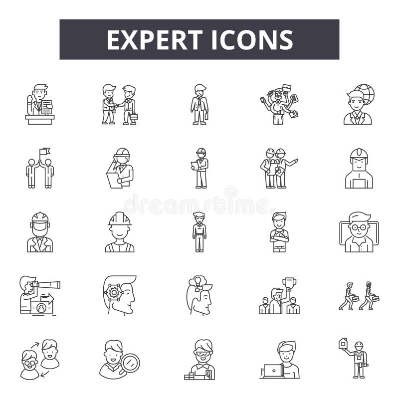 Expert Line Icon Concept. Expert Flat Vector Symbol, Sign, Outline ...