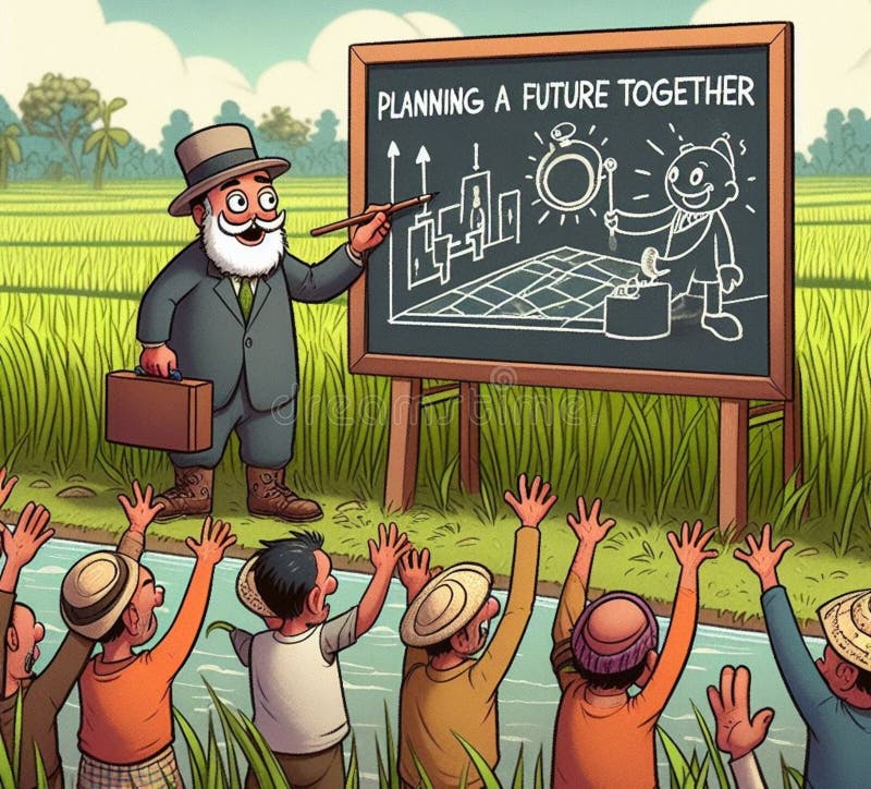 Planning a future together stock illustration. Illustration of figure ...