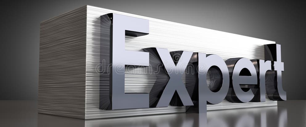 Expert - Metal Typographical Concept Stock Illustration - Illustration ...