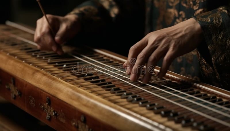 Expert Musician Hand Skillfully Plays Guitar Chord Generated by AI ...