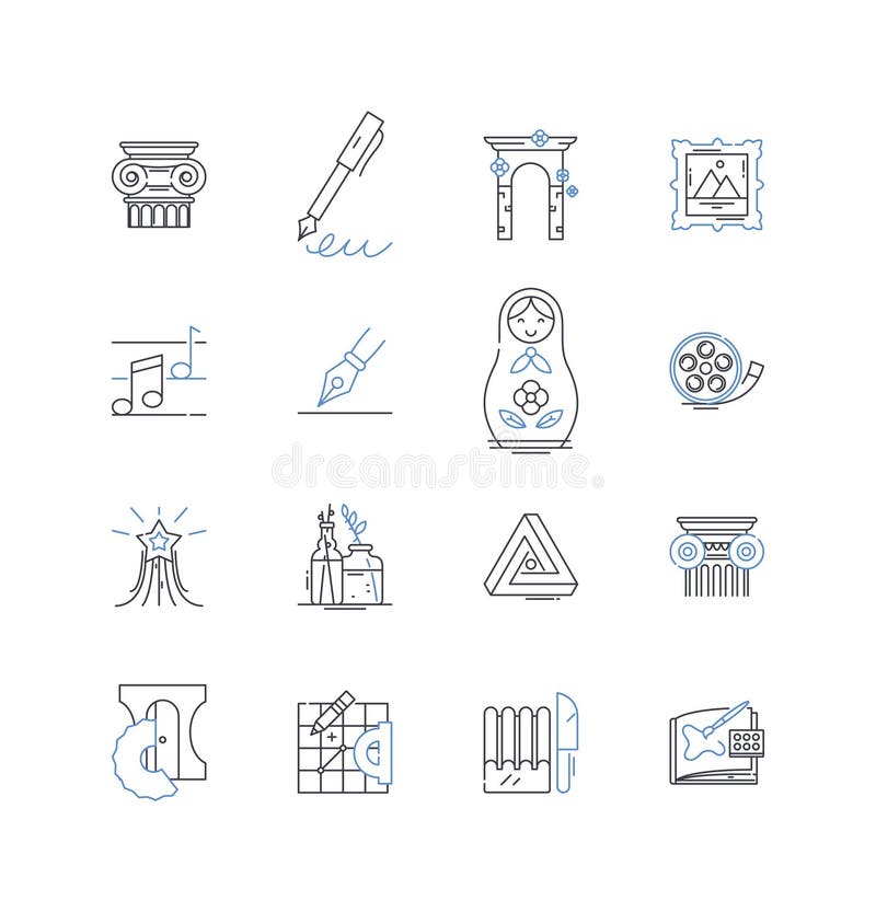 Expert Profession Line Icons Collection. Specialist, Skilled, Authority ...