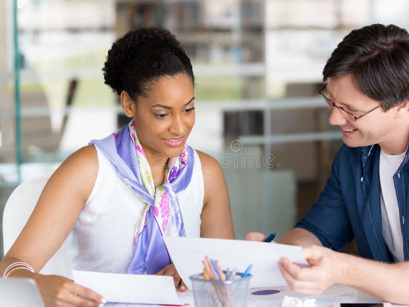 Expert is Ready To Help Her with Her Work Stock Photo - Image of female ...