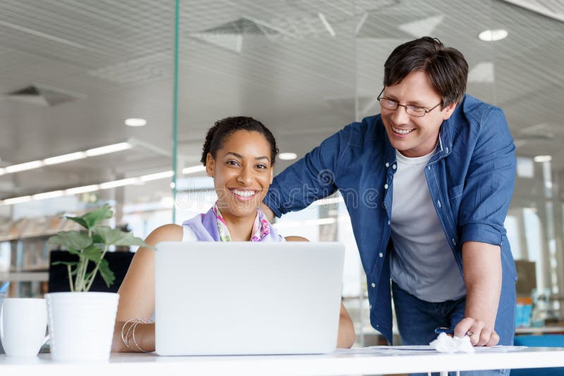 Expert is Ready To Help Her with Her Work Stock Photo - Image of ...