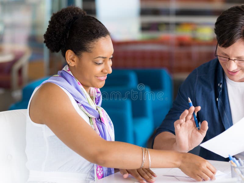 Expert is Ready To Help Her with Her Work Stock Photo - Image of ...