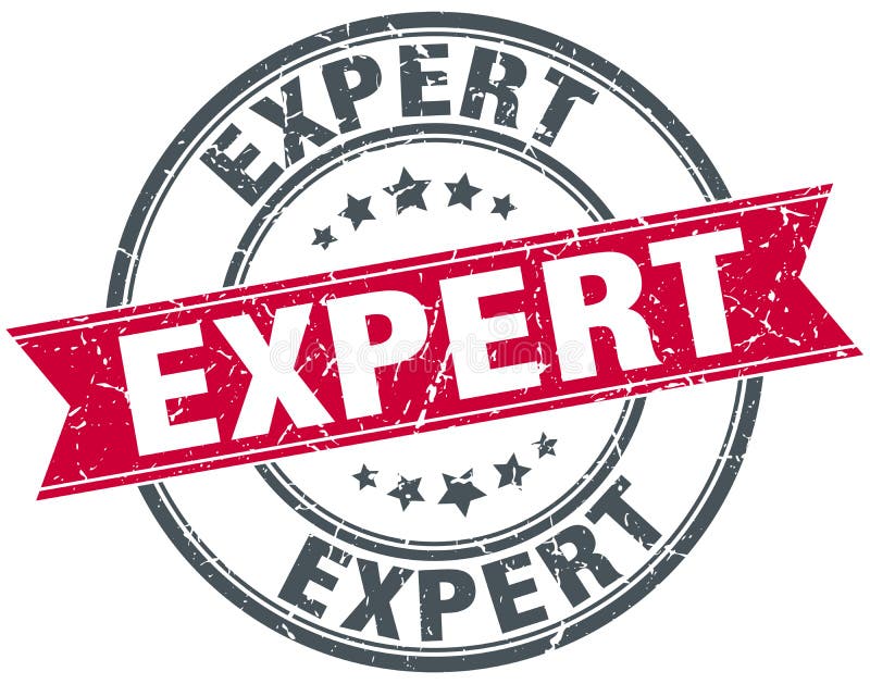 Expert Round Stamp Badge. Isolated Label Design Stock Vector ...