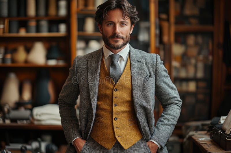 Expert Seamstress Crafting Bespoke Suits in Creative Studio: Precision ...