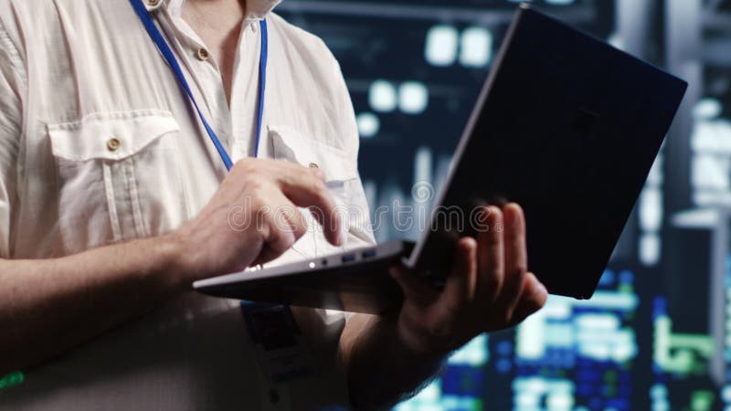 Expert Server Hub Management Stock Video - Video of experienced ...