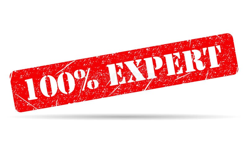 Expert 100 Stamp Shadow Symbol, Label Sticker Sign Button, Text Banner ...