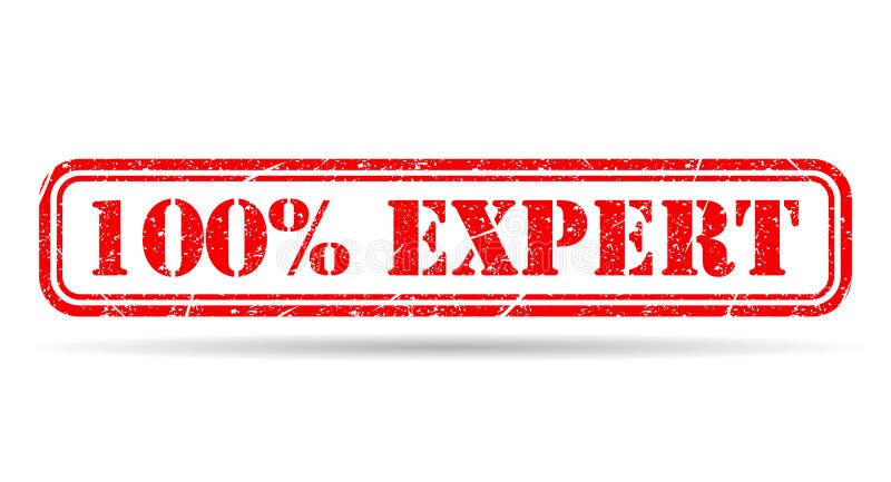 Expert 100 Stamp Shadow Symbol, Label Sticker Sign Button, Text Banner ...