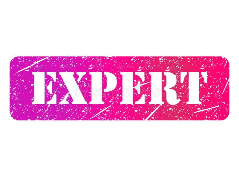 Expert Stamp Symbol, Label Sticker Sign Button, Text Banner Vector ...