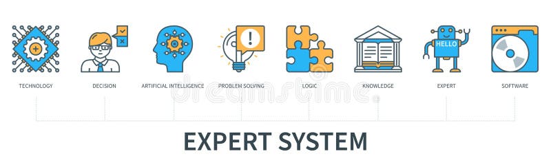 Expert System Infographics in Minimal Flat Line Style Stock ...