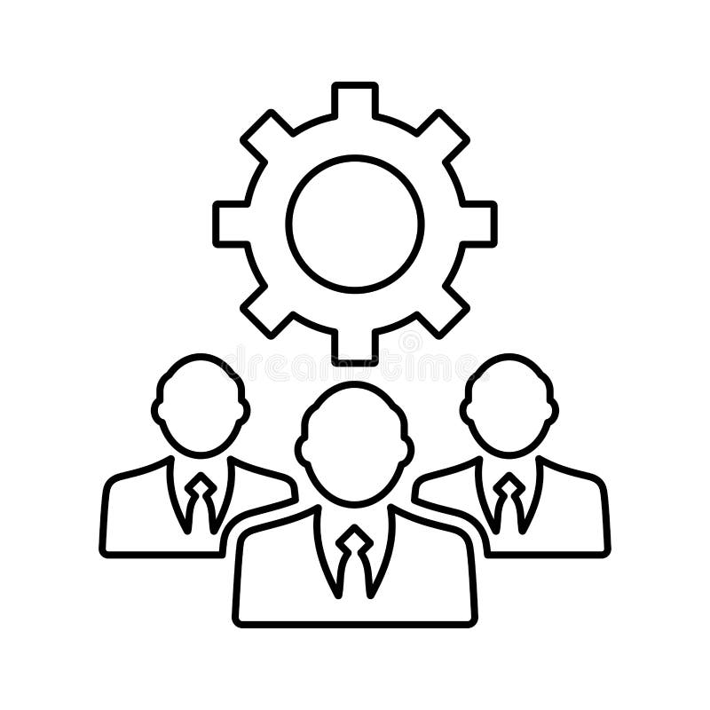 Expert Team Outline Icon. Line Art Vector Stock Illustration ...