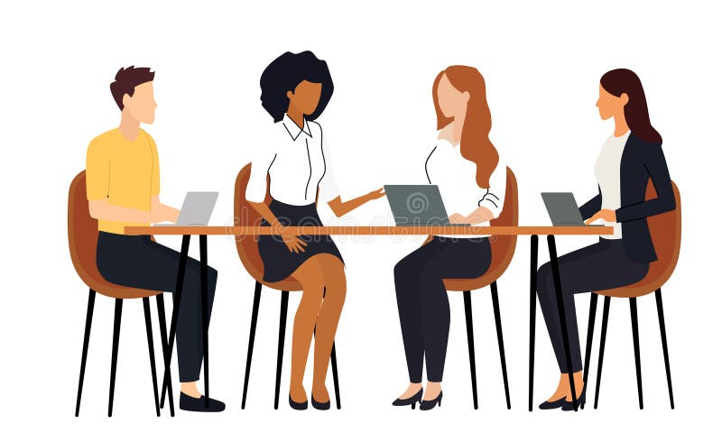 Expert Team Strategizes for Upcoming Business Gathering Stock Vector ...