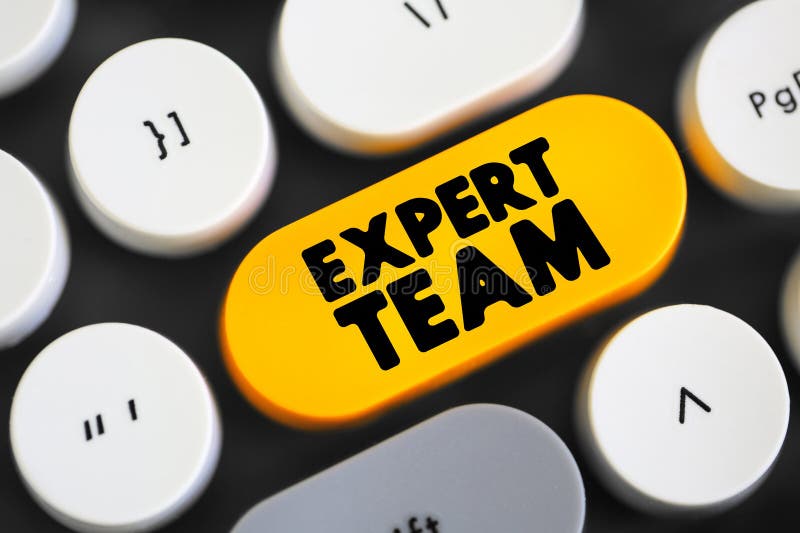 Expert Team Text Concept Button on Keyboard for Presentations and ...