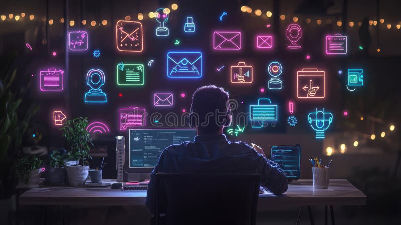 Expert Technical Support and Customer Service Operator Working ...