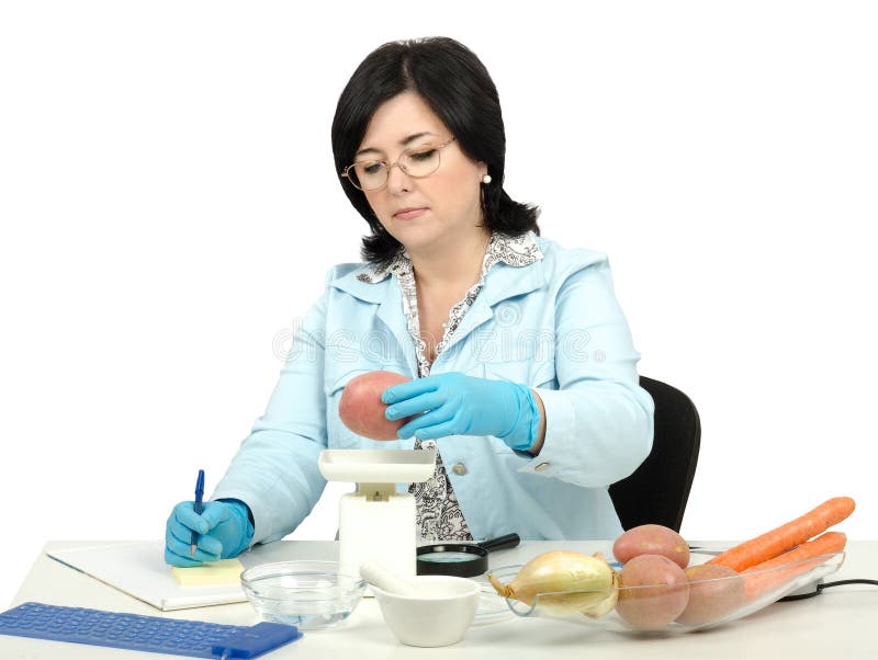 Expert Weighing a Red Cabbage in Laboratory Stock Photo - Image of ...