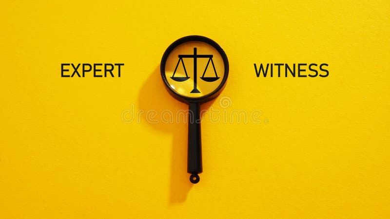 Expert Witness is Shown Using the Text and Scales Stock Photo - Image ...