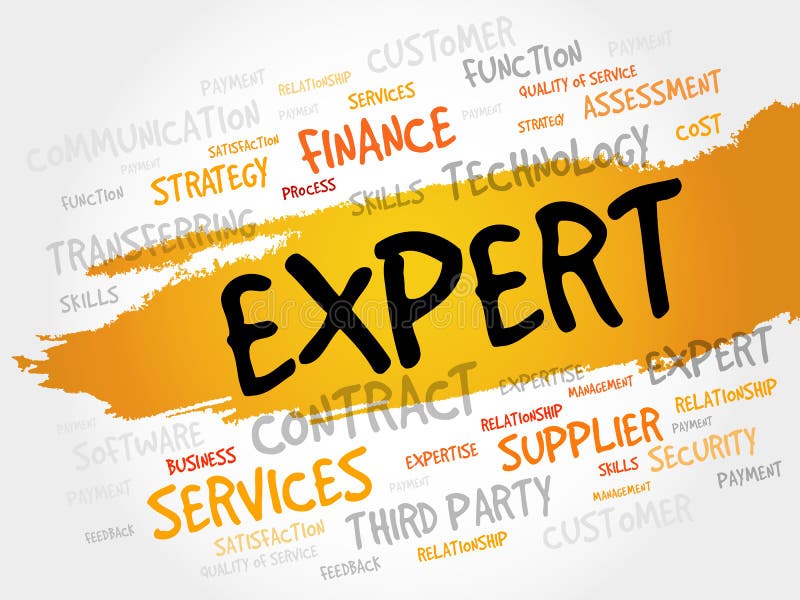 Expert word cloud stock illustration. Illustration of measure - 201224112