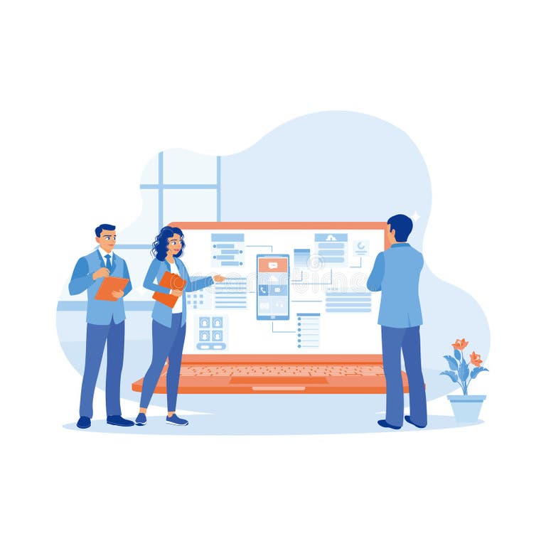 It Expert Working in Modern Office. Develop UI and UX Designs for ...