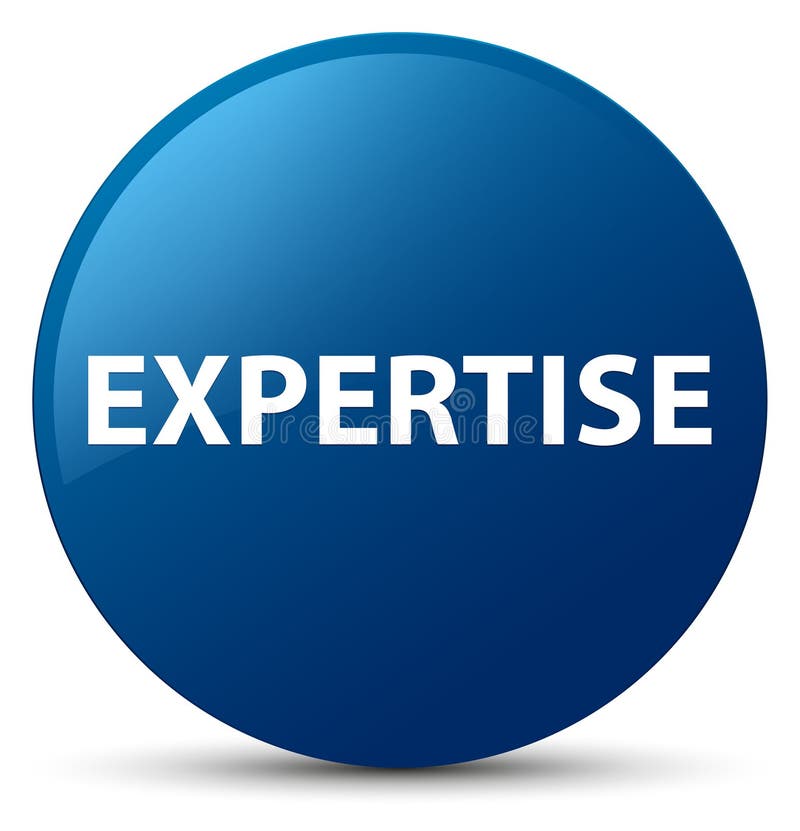 Expertise Blue Round Button Stock Illustration - Illustration of button ...