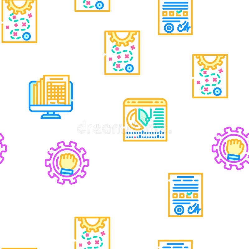 Expertise Business Processing Icons Set Vector Stock Vector ...