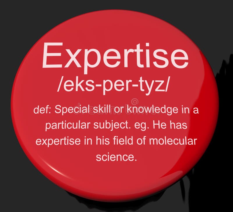 Expertise Definition Button Showing Skills Stock Image - Image of ...