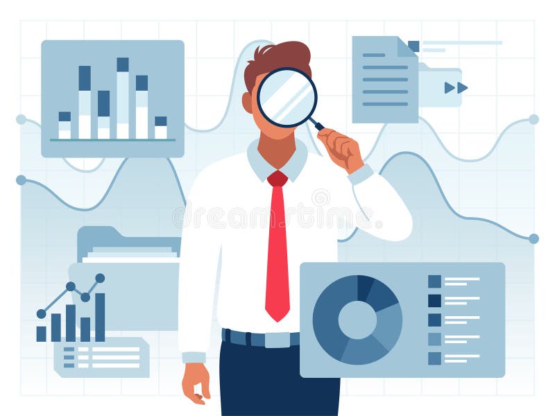 Expertise Flat Vector Illustration, Research Conducted by a Competent ...