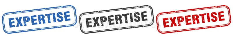 Expertise Square Isolated Sign Set. Expertise Stamp Stock Vector ...