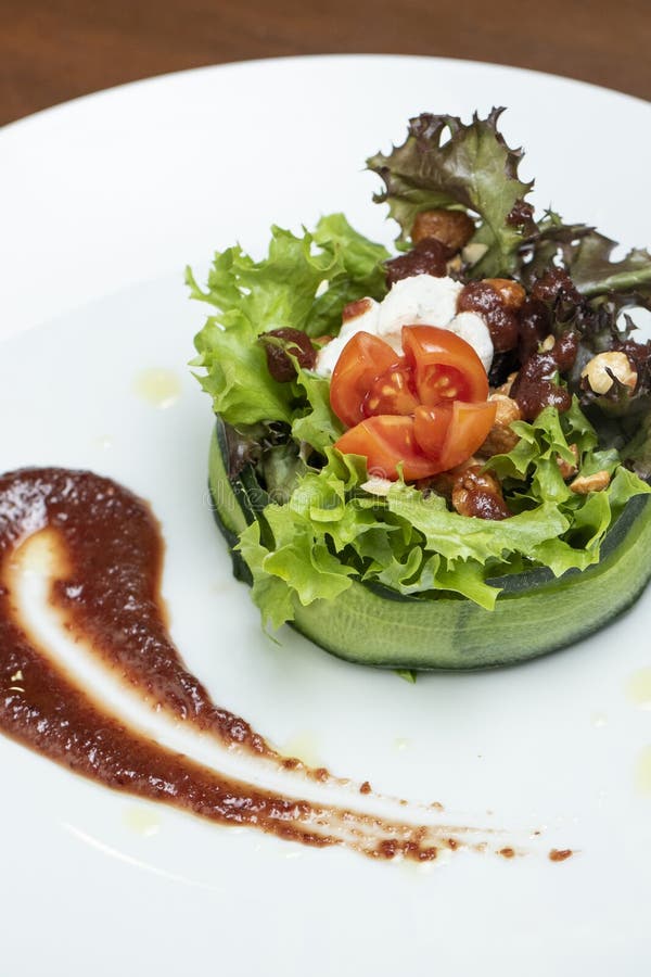 Expertly made salad stock image. Image of healthy, cuisine - 226540861