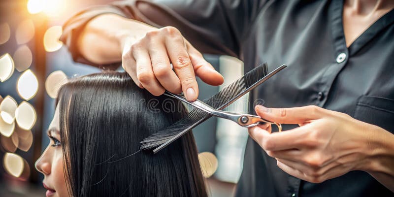 Expertly Trimmed Split Ends a CloseUp Look at Professional Hair Cutting ...