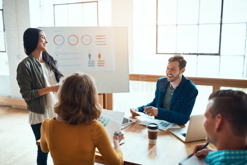 The Experts in Creativity. a Group of Young Businesspeople Having a ...