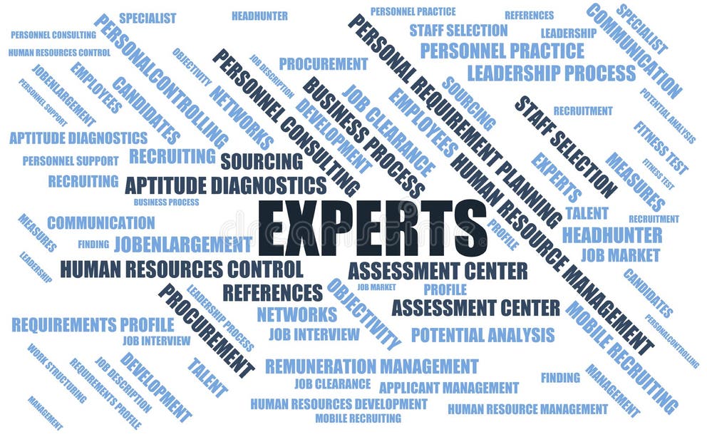 Experts - Word Cloud / Wordcloud with Terms about Recruiting Stock ...