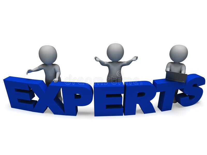 Experts Word Shows Expertise and Consultants Stock Illustration ...