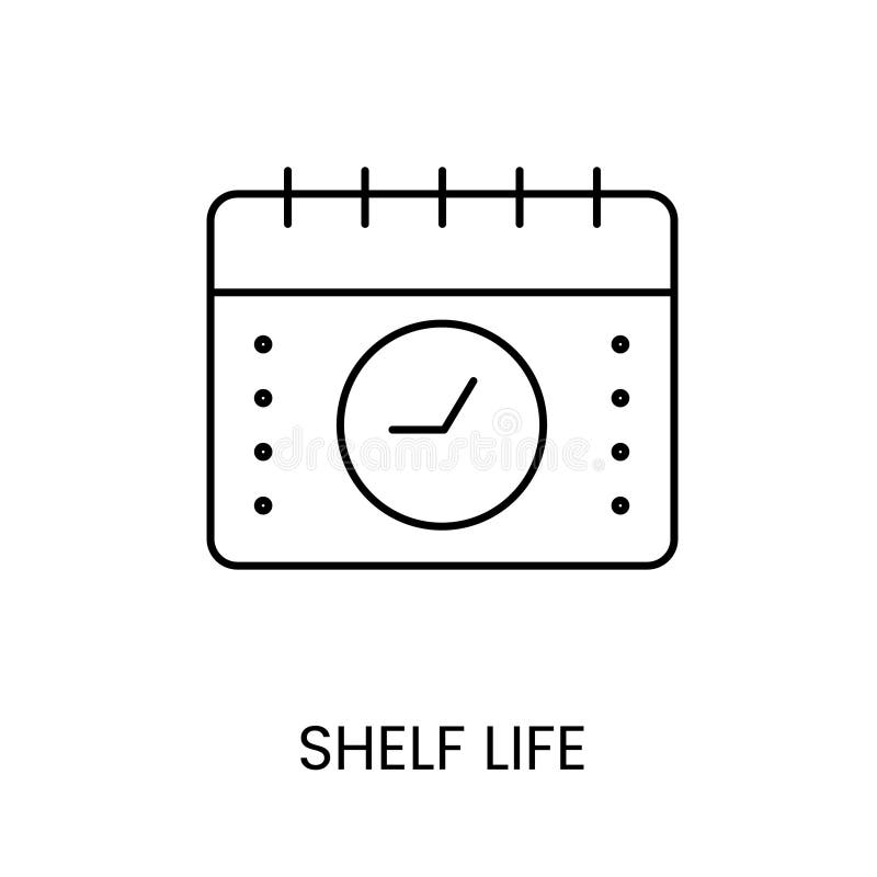 Expiration Date Line Icon in Vector with Editable Stroke for Packaging ...