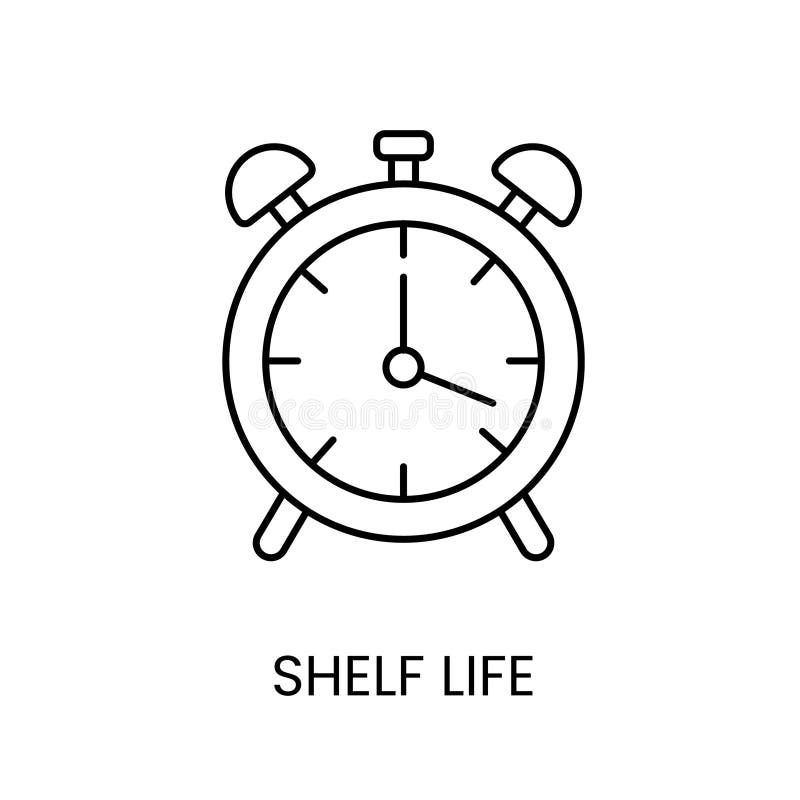 Expiration Date Line Icon in Vector with Editable Stroke for Packaging ...