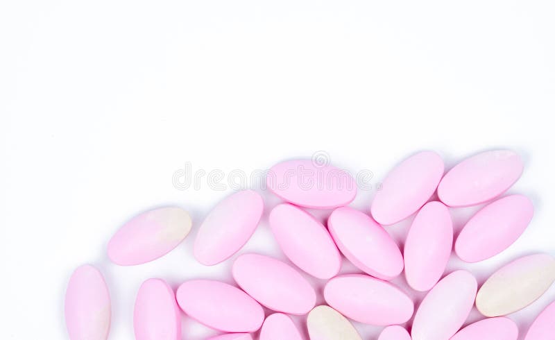 Expired Calcium Tablet Pills with Color Change Isolated on White ...