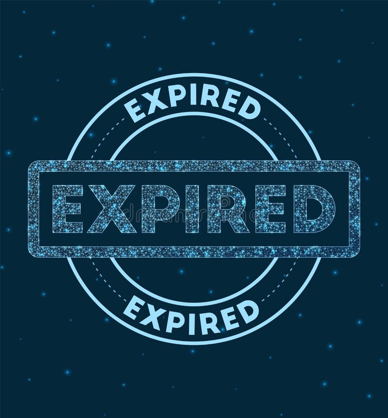 Expired. Glowing Round Badge Stock Vector - Illustration of network ...
