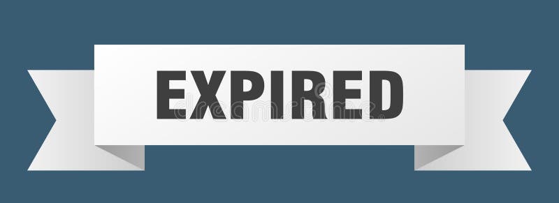 Expired ribbon. stock vector. Illustration of isolated - 153888594