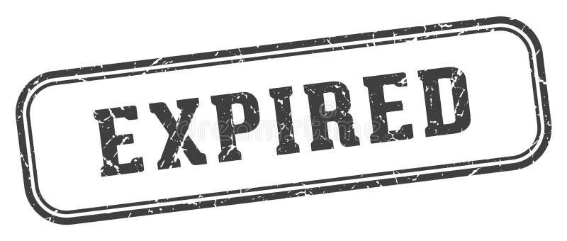 Expired Stamp. Expired Rectangular Stamp on White Background Stock ...