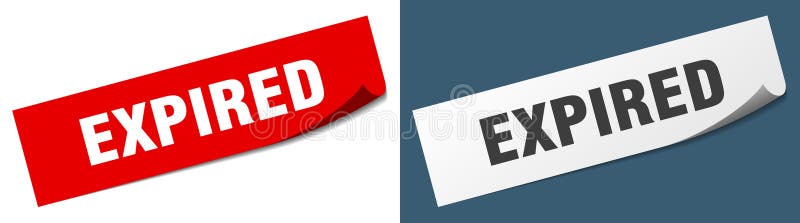 Expired Sticker. Expired Sign Set Stock Vector - Illustration of note ...
